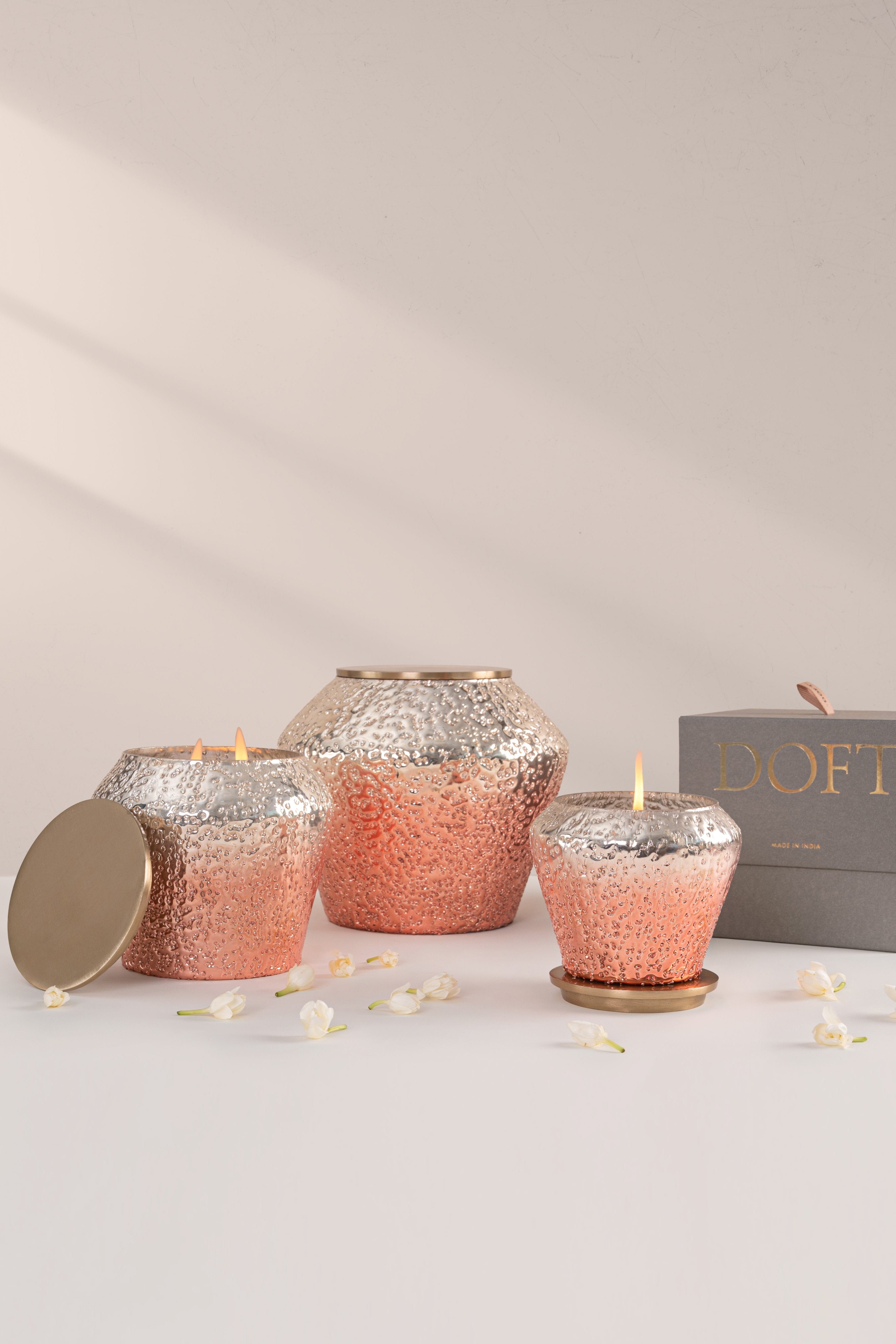 Shimmer Crinkle | Set Of 3 | Rose Gold – Doft Candles