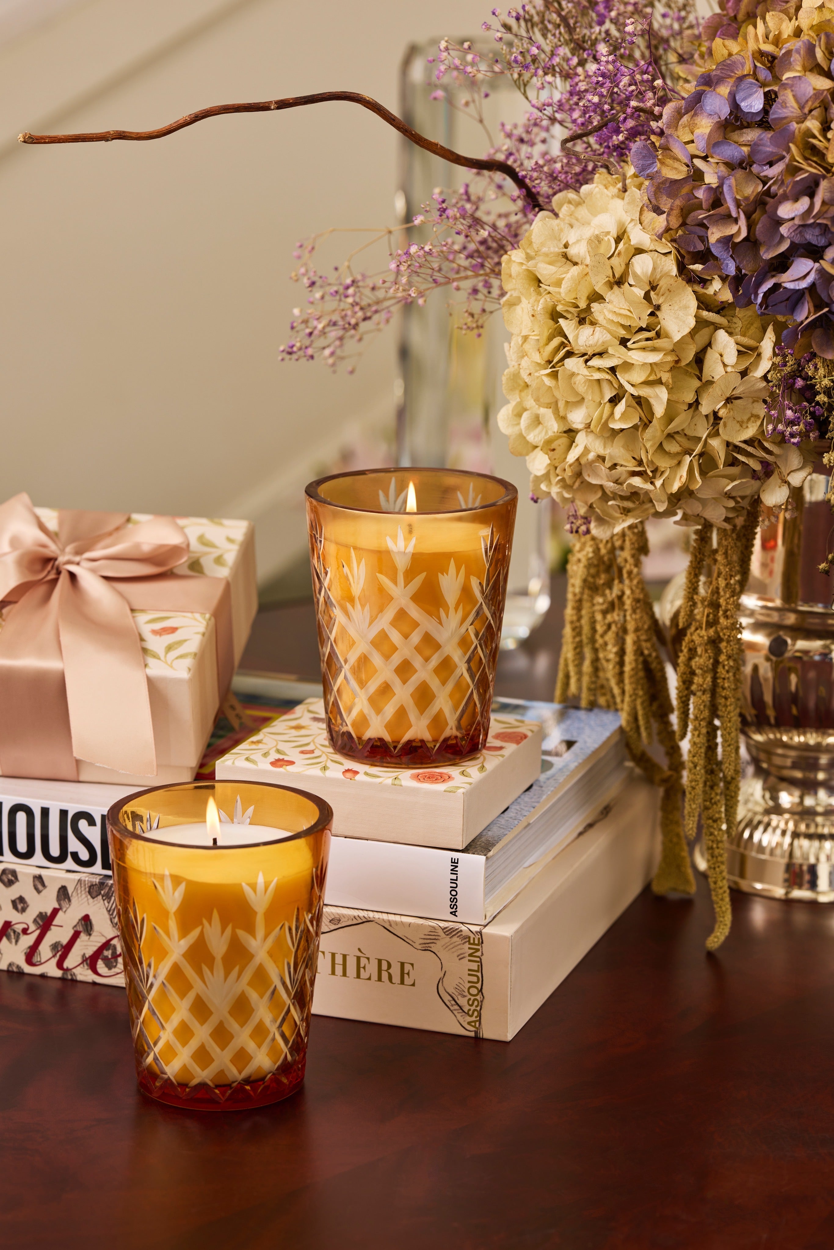 Royal Ember - Jar Candle | Gold | Amber Royale | Set of 2 – Doft Candles