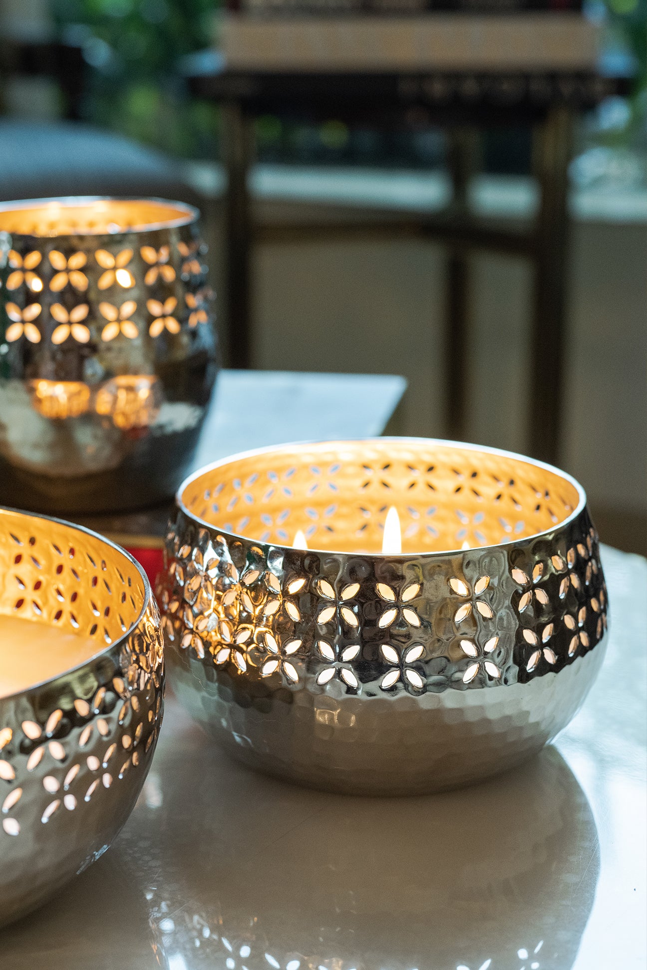 Jali Cutting Bowl | Silver | Spiced Luxe – Doft Candles